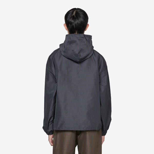 Check Mask Anorak Navy Dark Brown – Above The Clouds