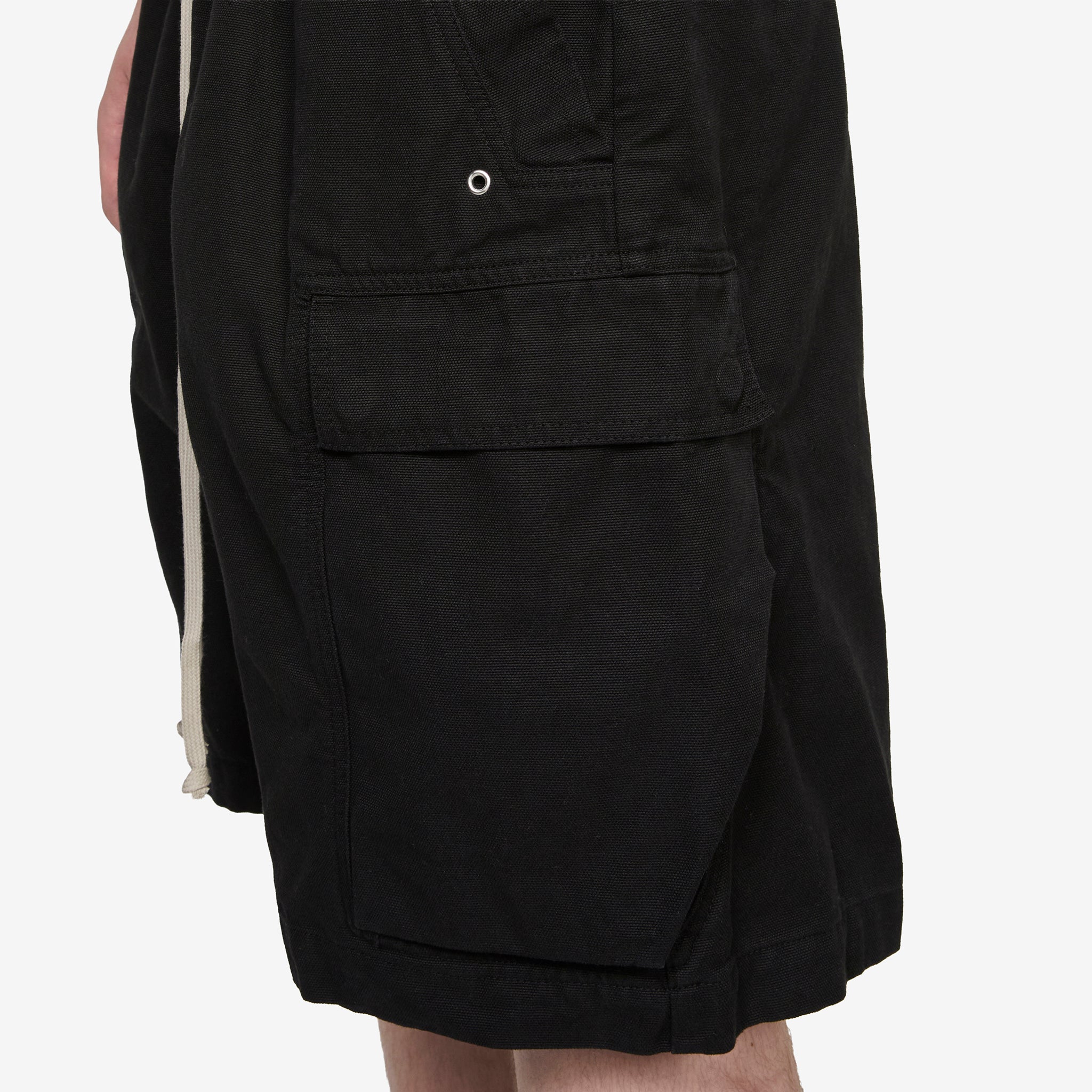 Cargobela Shorts Black Cotton Canvas – Above The Clouds