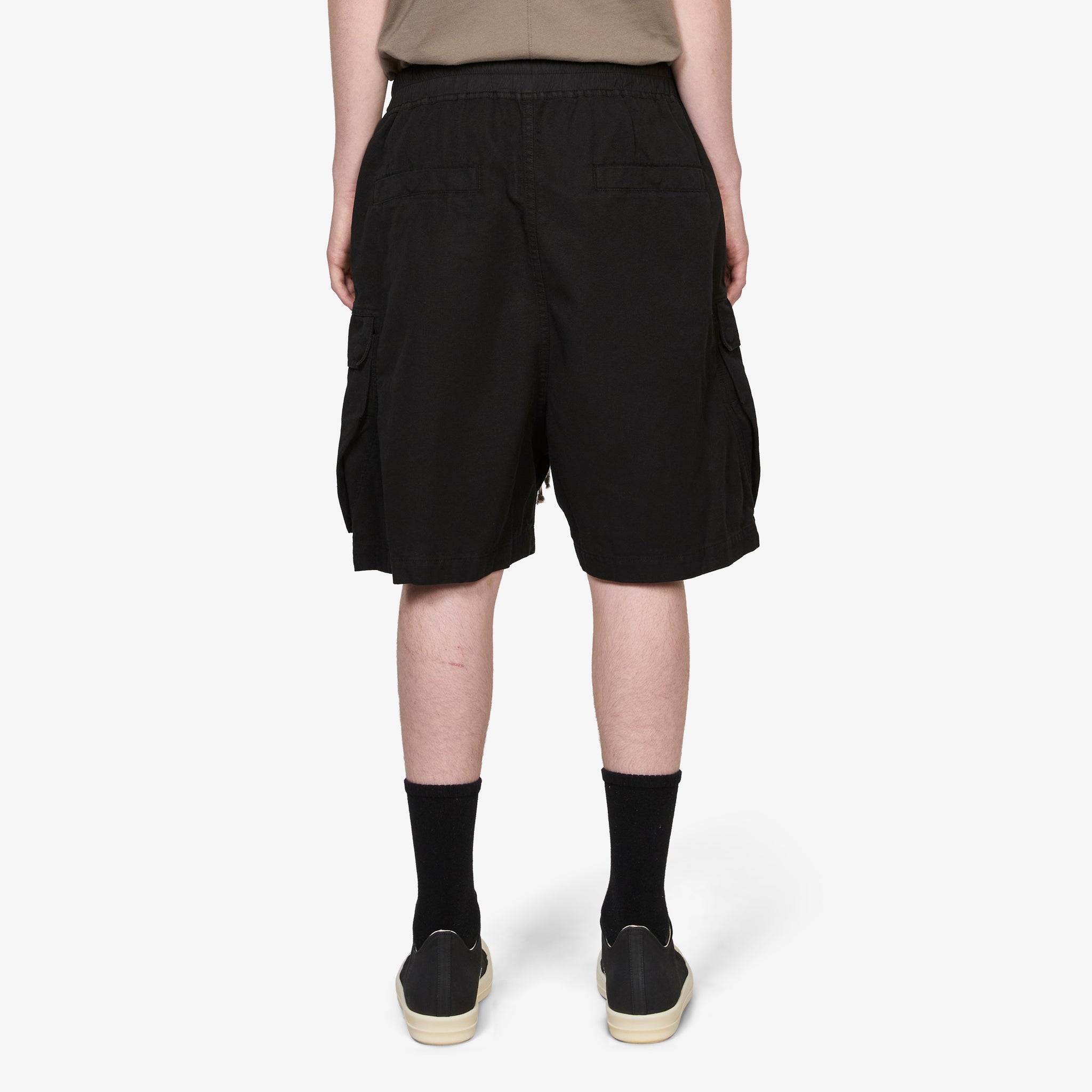 Cargobela Shorts Black Cotton Canvas – Above The Clouds