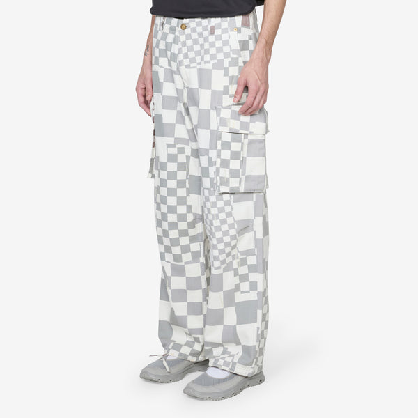 Printed Cargo Pant Checker – Above The Clouds