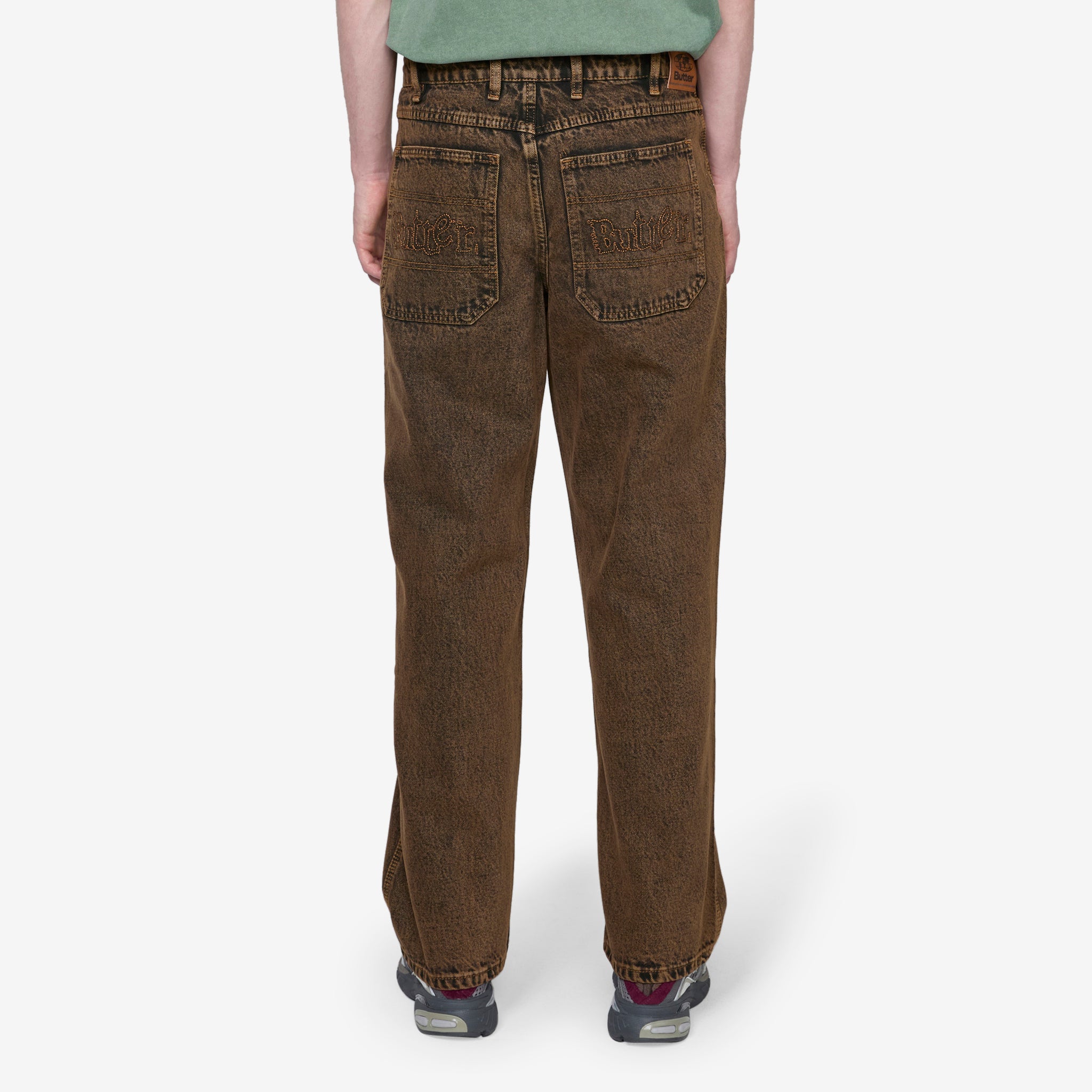 Breakdown Denim Jeans Acid Wash Brown – Above The Clouds